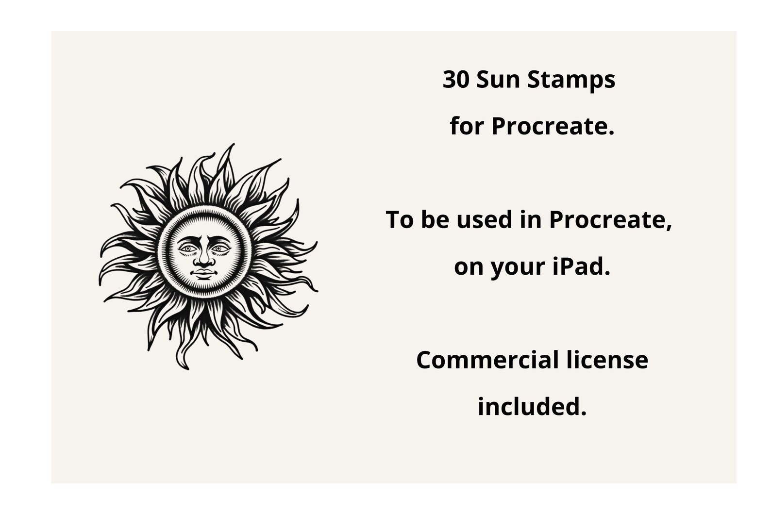 Sun Stamp Procreate, Sun Stamps, Procreate Brushes, Procreate Stamps ...