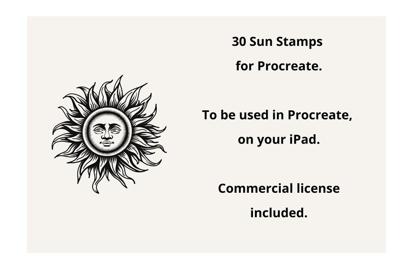 Sun Stamp Procreate, Sun Stamps, Procreate Brushes, Procreate Stamps ...