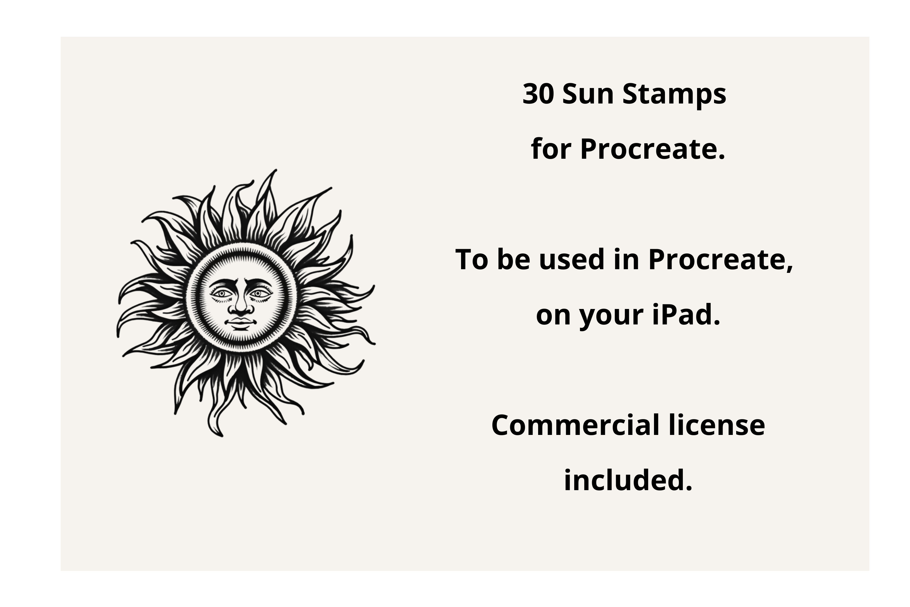 Sun Stamp Procreate, Sun Stamps, Procreate Brushes, Procreate Stamps ...