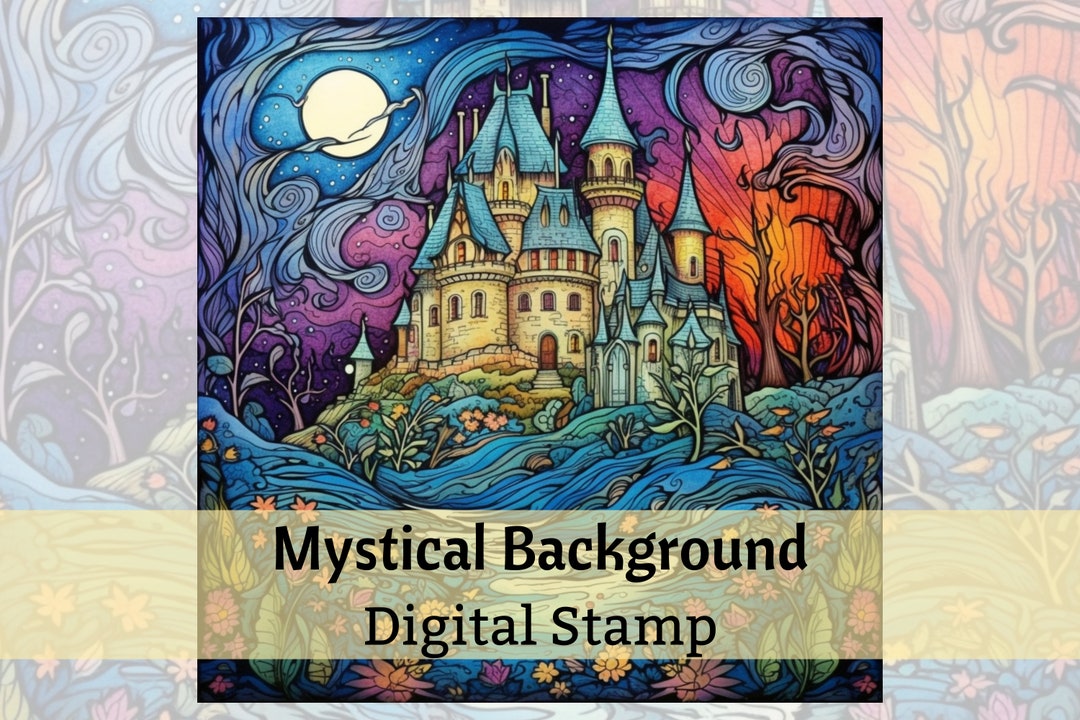 Mystical Backgrounds, Digi Stamps Backgrounds, Digi Stamp, Procreate ...
