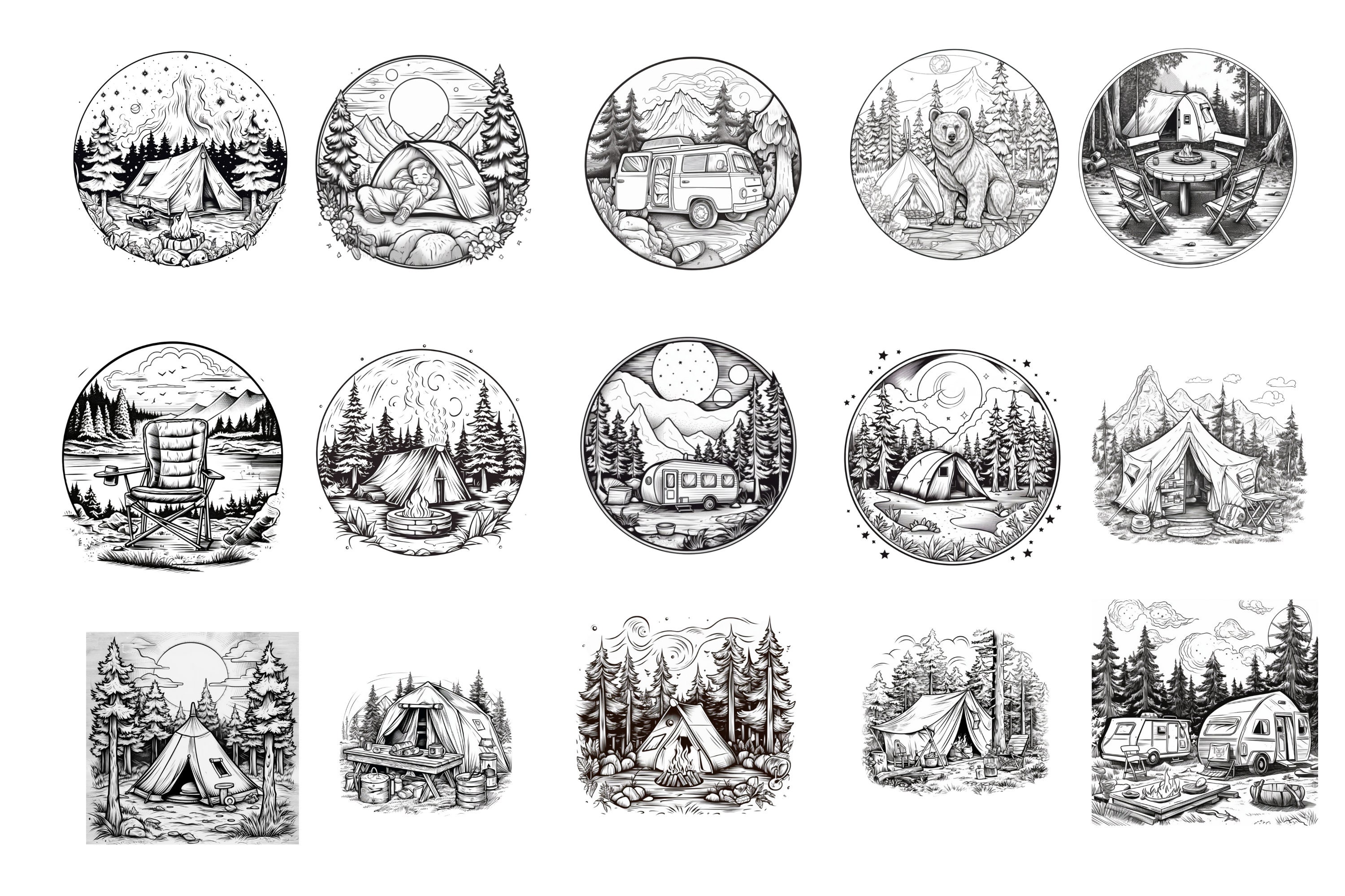 Procreate Camping Stamps, Procreate Mountains, Procreate Nature ...