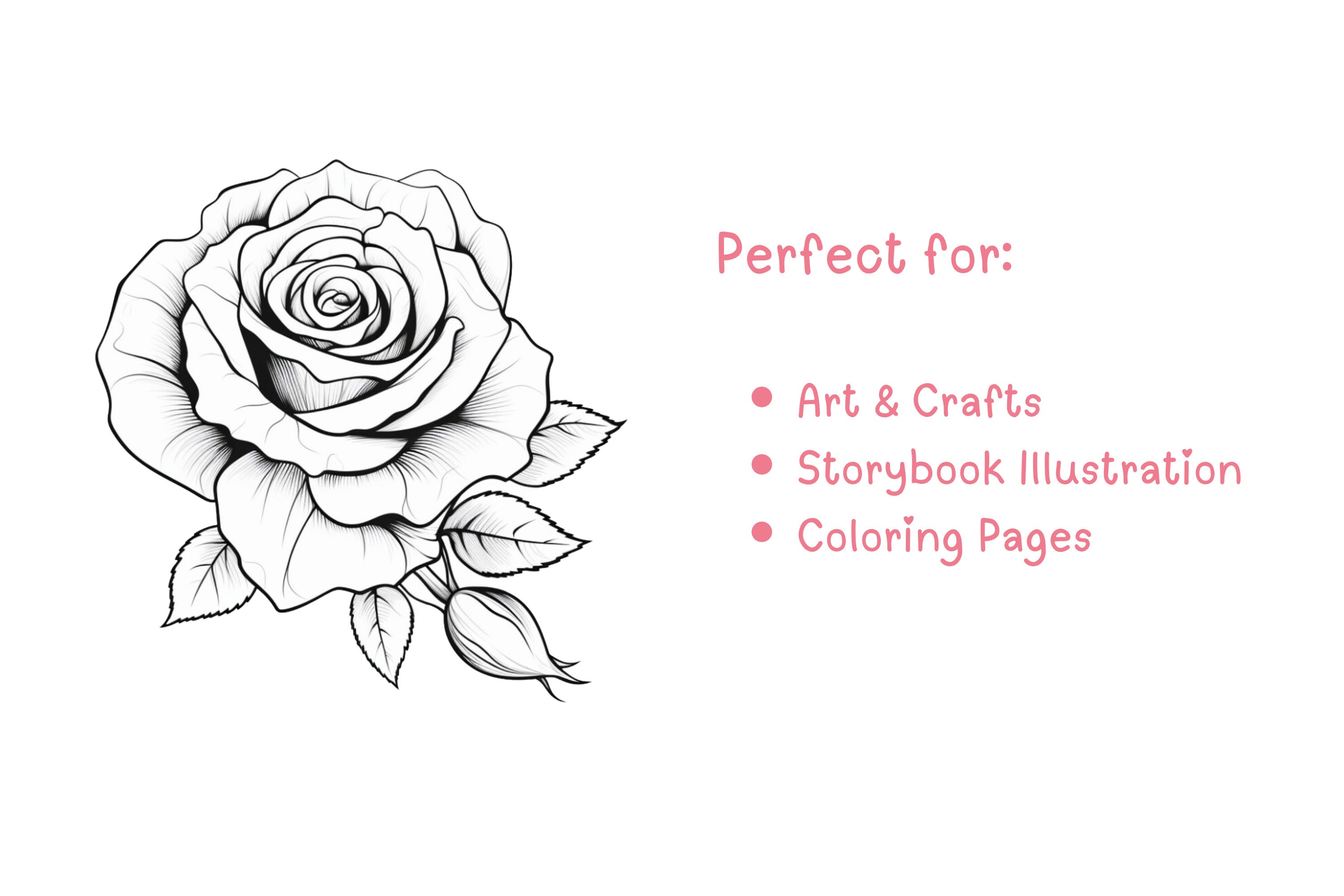 Rose Digital Stamps, Rose Digi Stamp, Digtal Stamps, Digi Stamps, Digi ...