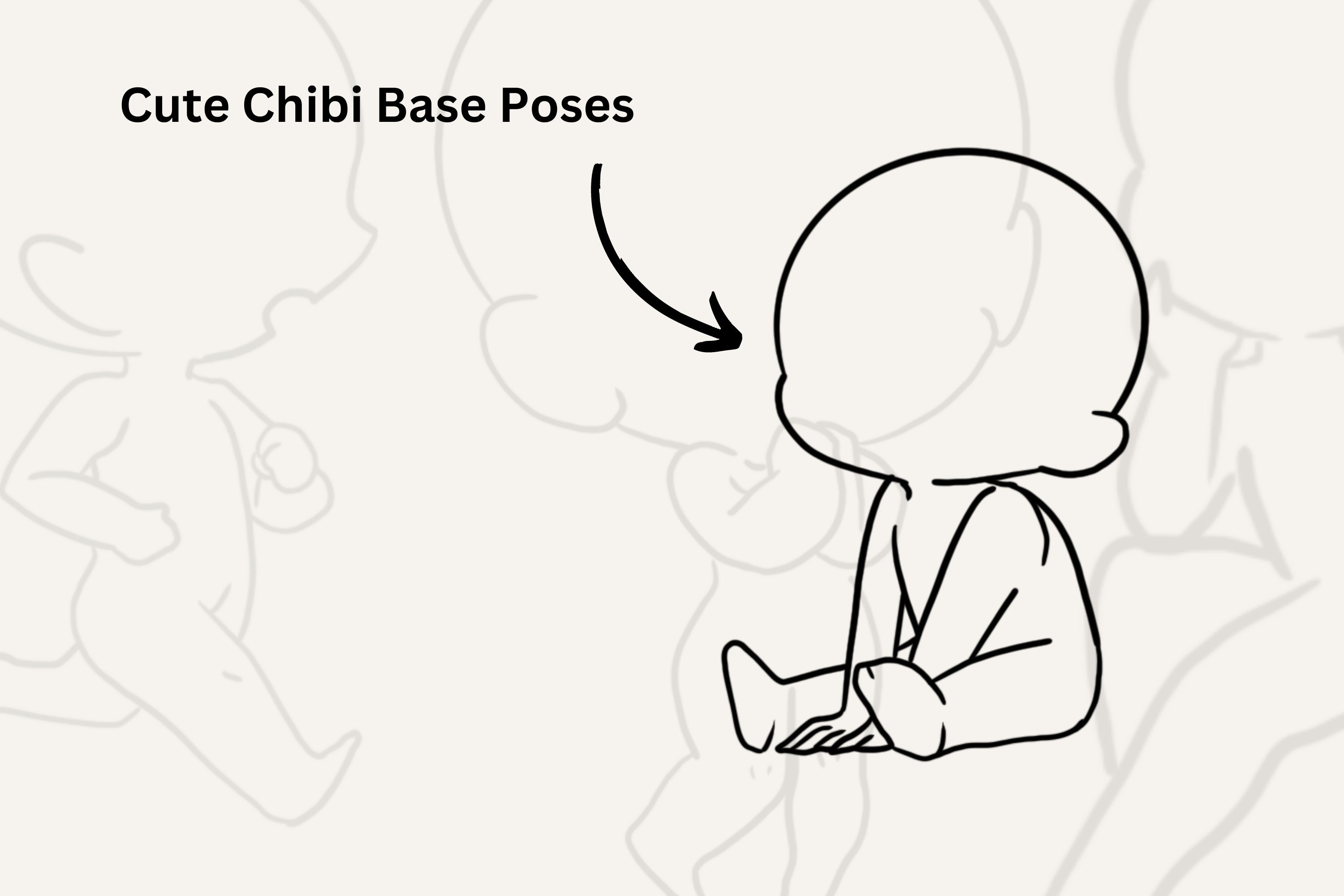 Chibi Body Stamp Wonderland 26 Unique Chibi Base Poses Chibi Etsy