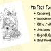 Cute Bird Digi Stamp, Procreate Stamp, Digi Stamp, Digital Stamp, Bird ...
