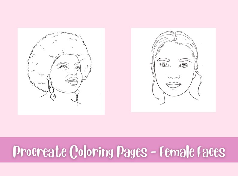 Women Procreate Coloring Pages, Procreate Coloring Page, Procreate ...