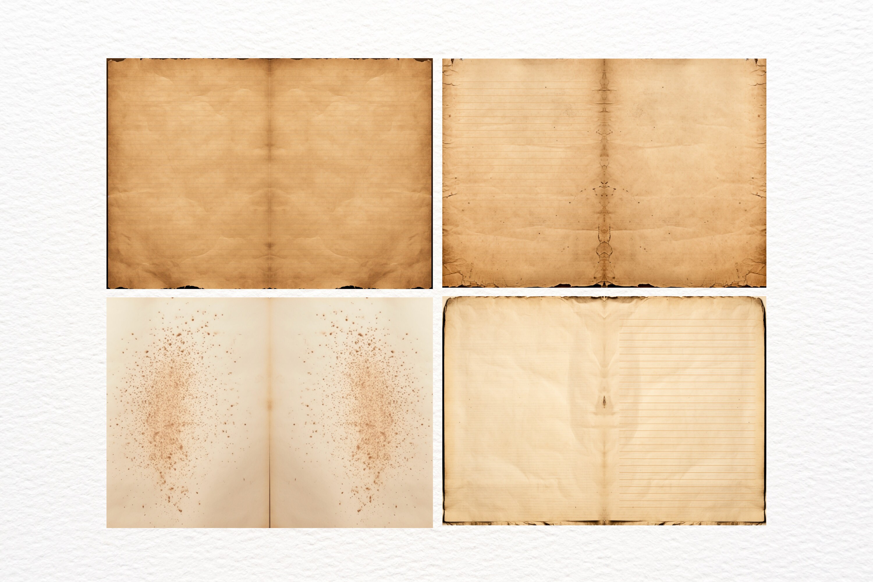 Sepia Junk Journal Pages, Lined & Blank, Junk Journal Pages, Junk ...