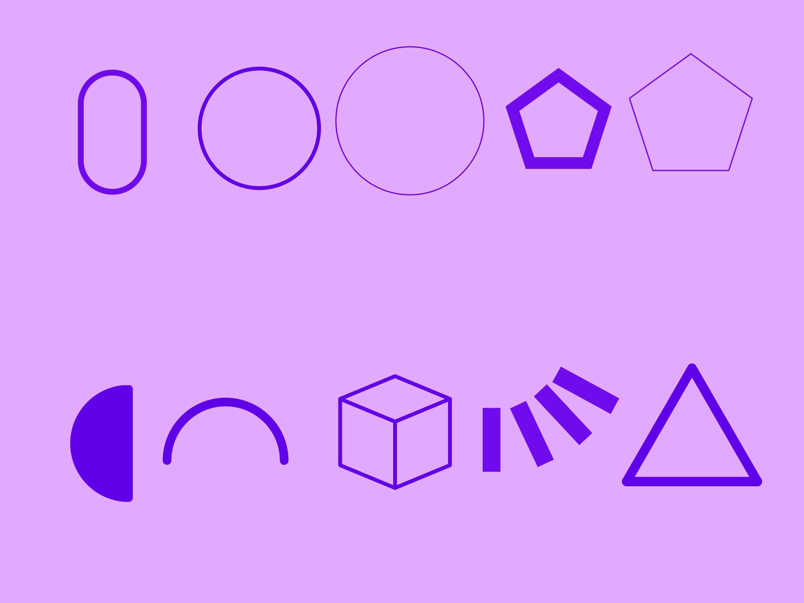 Procreate Shape Stamps, Geometric Stamps, Procreate Shapes, Procreate ...
