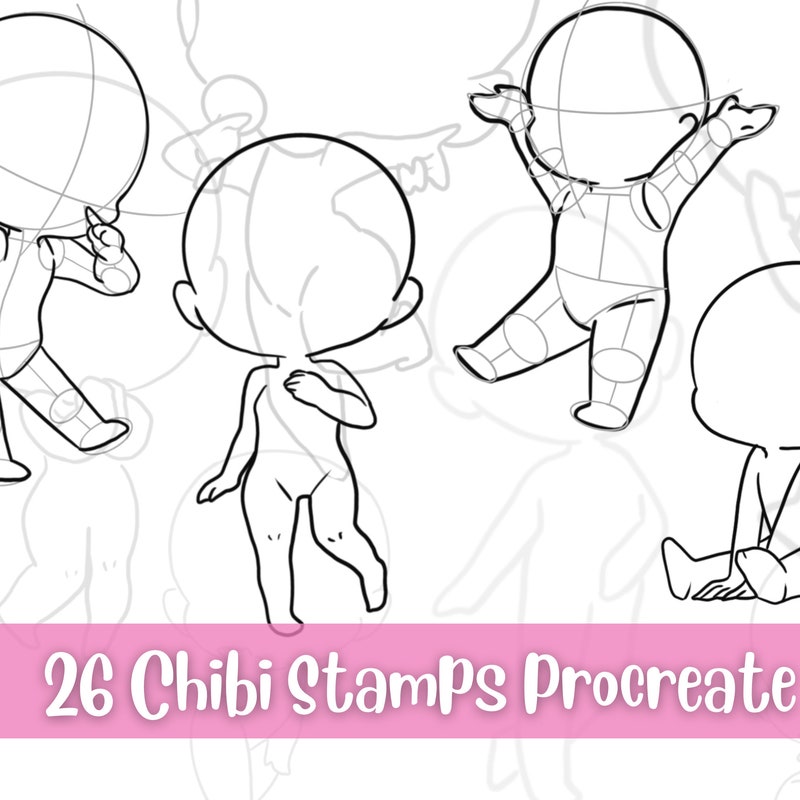 Procreate Chibi Stamps - Etsy
