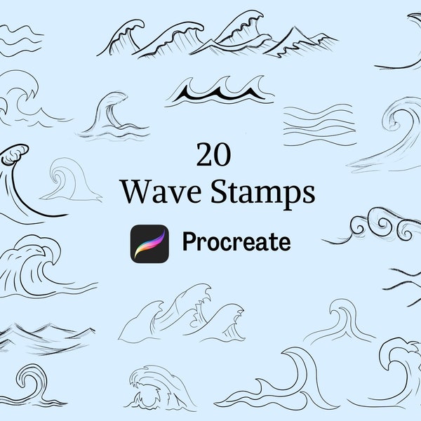 Ocean Wave Stamp - Etsy