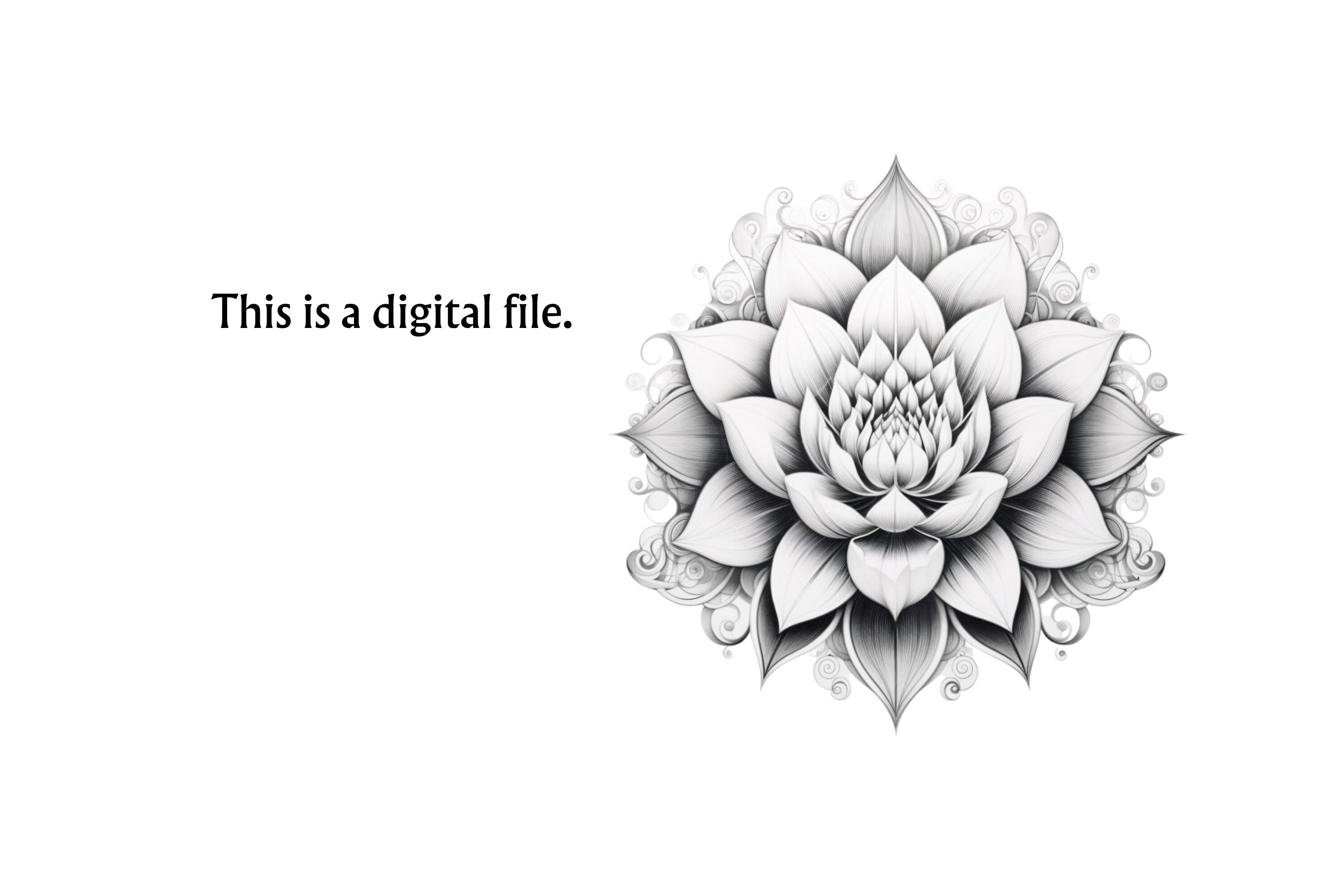 30 Lotus Stamps, Lotus, Digital Stamps, Digi Stamps, Lotus Tattoo ...