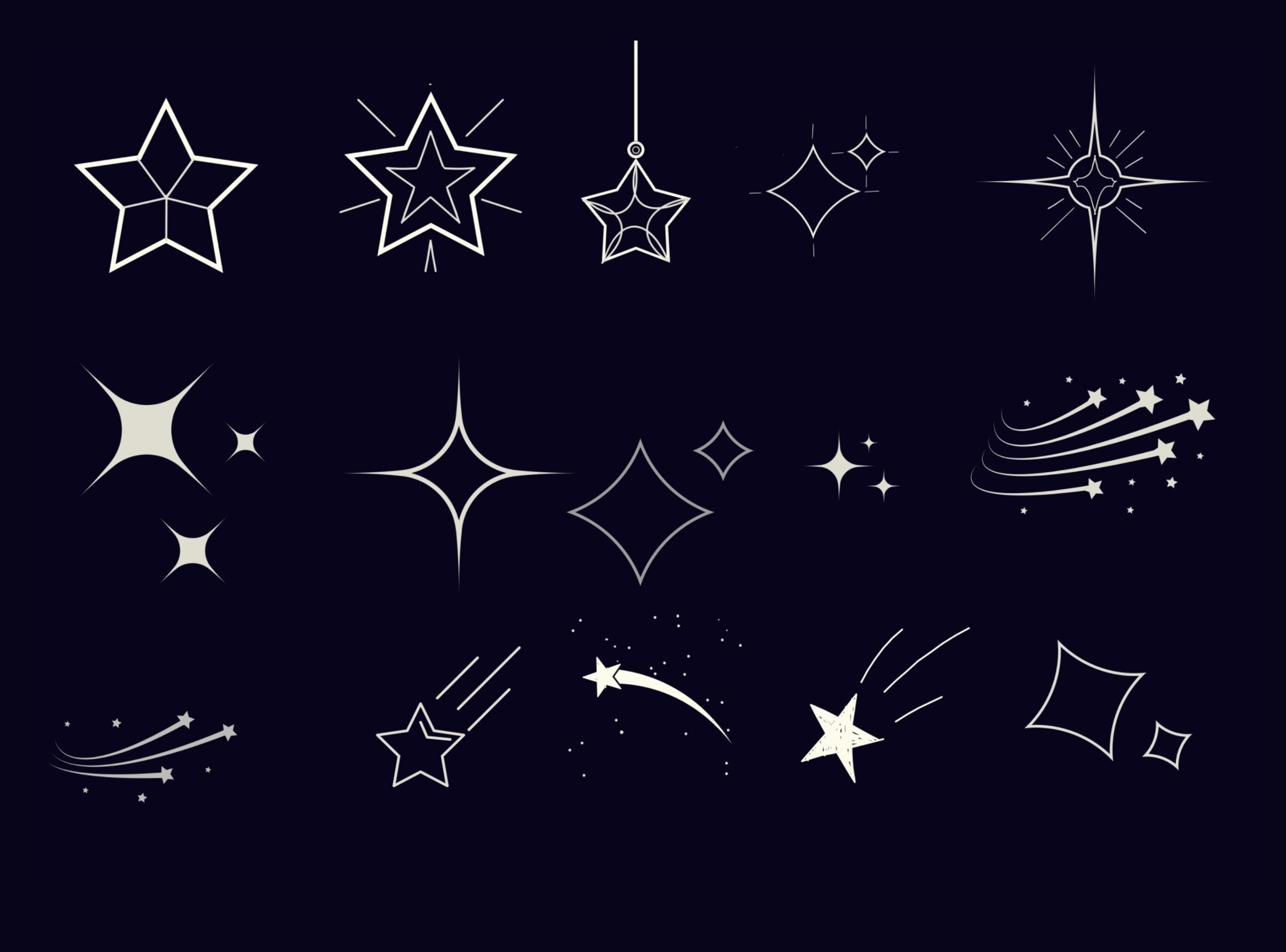 Stars Procreate, Star Procreate Stamps, Sparkle, Procreate Brushes ...