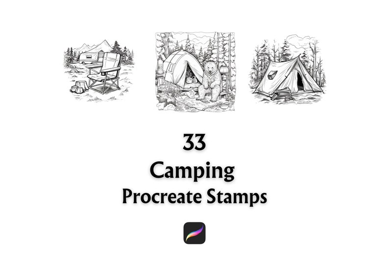 Procreate Camping Stamps, Procreate Mountains, Procreate Nature ...