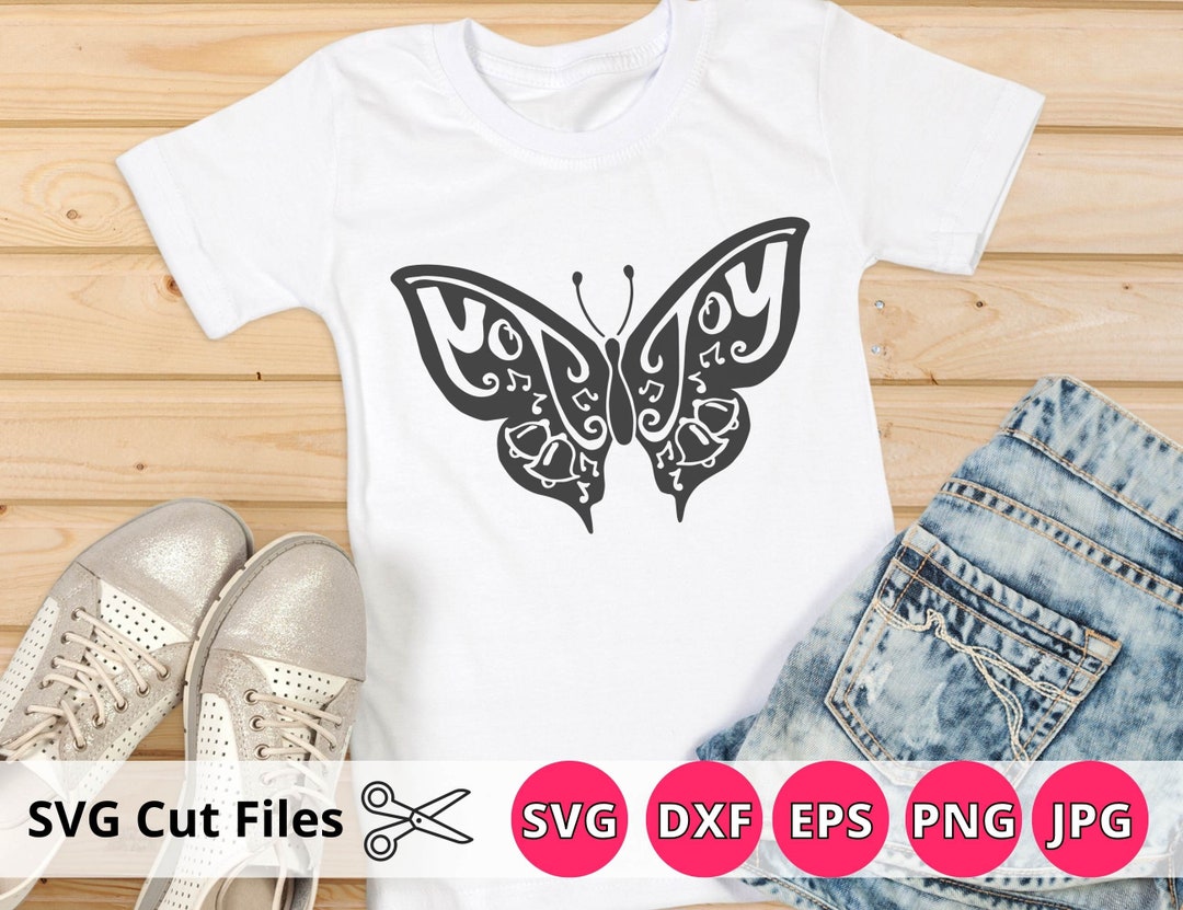 Joy Butterfly Svg, Butterfly Svg, Joy Svg, Butterfly Cut File ...