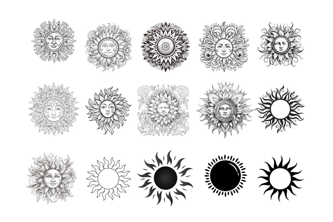 Sun Stamp Procreate, Sun Stamps, Procreate Brushes, Procreate Stamps ...