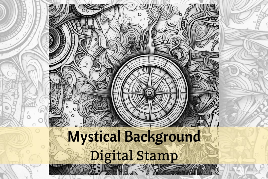 Mystical Backgrounds, Black and White, Digi Stamps Backgrounds, Digi ...