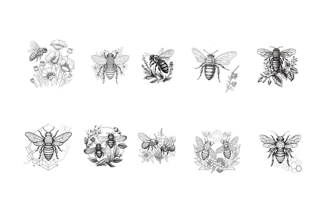 Bee Vintage Ephemera, Digital Stamps, Bee Junk Journal, Bee Digital ...