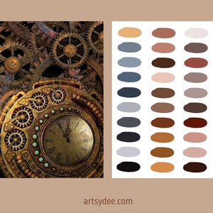 Steampunk Colour Palette, Procreate Palettes, Color Palette, Procreate ...