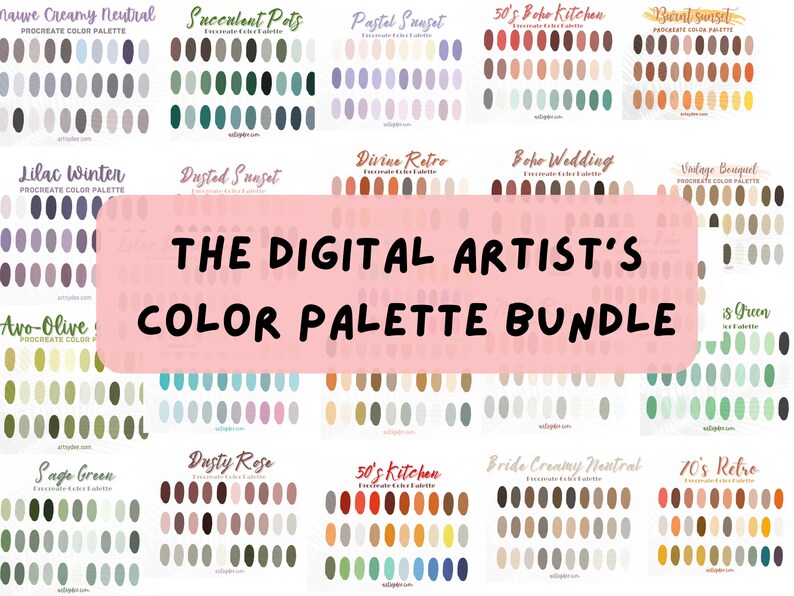 Procreate Color Palette Color Palette Bundle Procreate Swatches