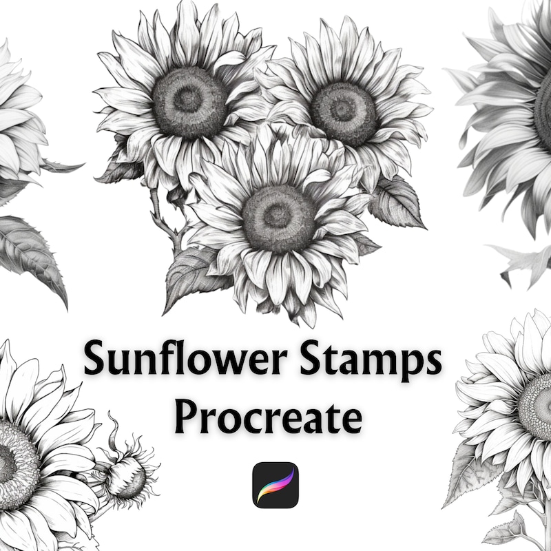 Sunflower Stamp - Etsy
