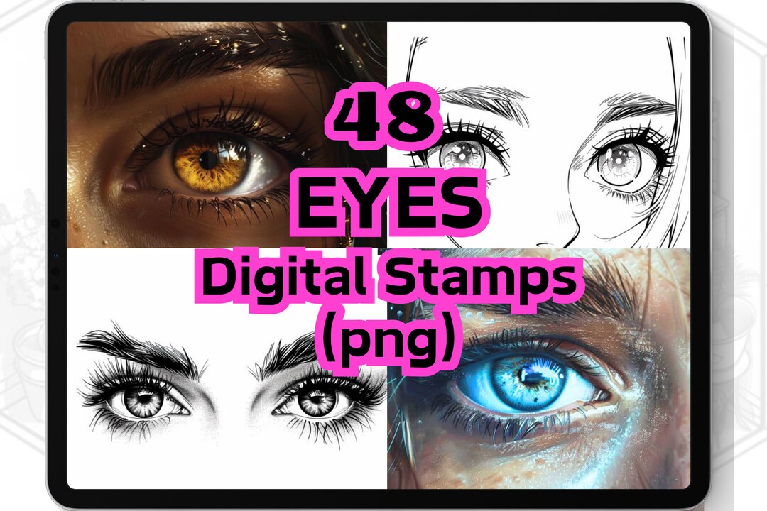 48 Anime Eyes Stamps, Digi Stamps, Eyes Stamps, Anime Eyes, Manga Eyes ...