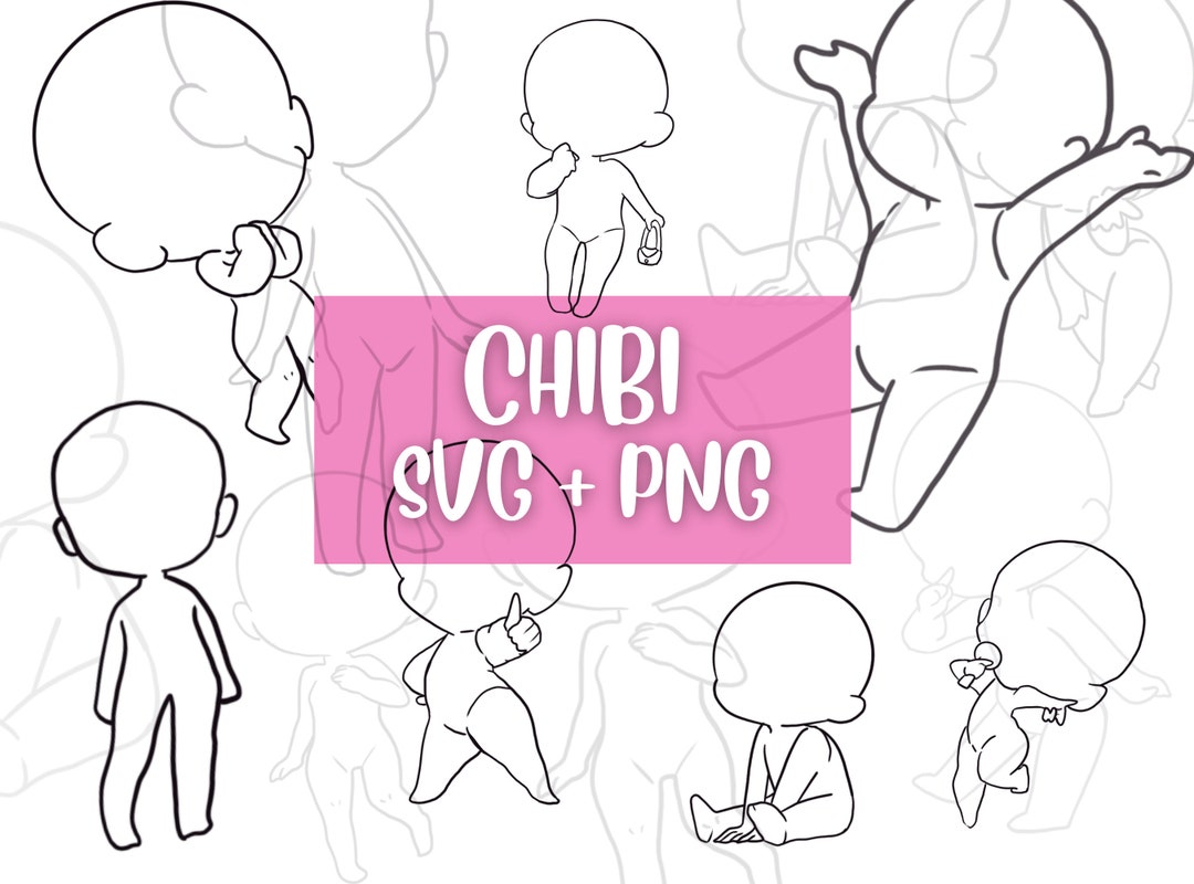 Chibi SVG / PNG, Chibi Poses, Anime SVG, Chibi Anime Svg, Chibi Anime ...