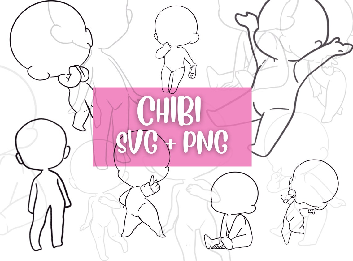 Chibi SVG / PNG, Chibi Poses, Anime SVG, Chibi Anime Svg, Chibi Anime ...
