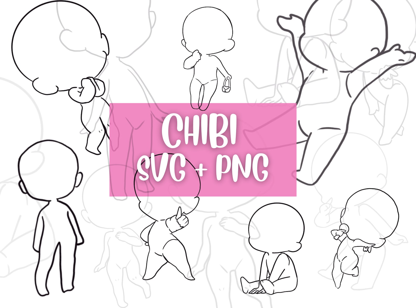 Chibi SVG / PNG, Chibi Poses, Anime SVG, Chibi Anime Svg, Chibi Anime ...