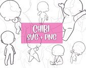 Chibi SVG / PNG Chibi Poses Anime SVG Chibi Anime Svg - Etsy