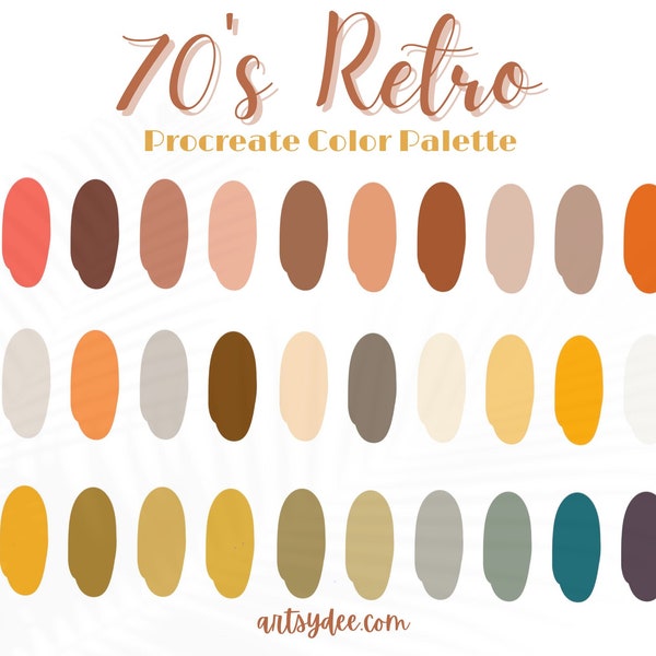70s Color Palette - Etsy