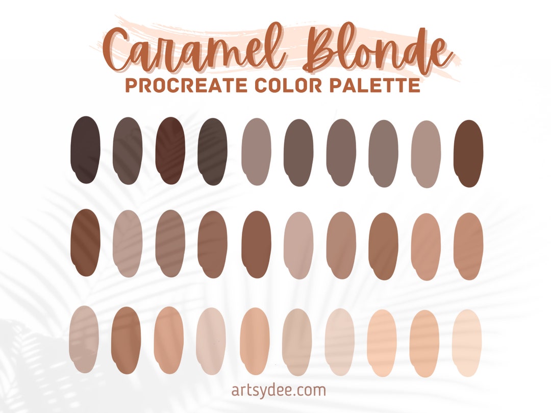 Blonde Hair Color Palette Procreate, Hair Color Swatches, Blonde Hair ...