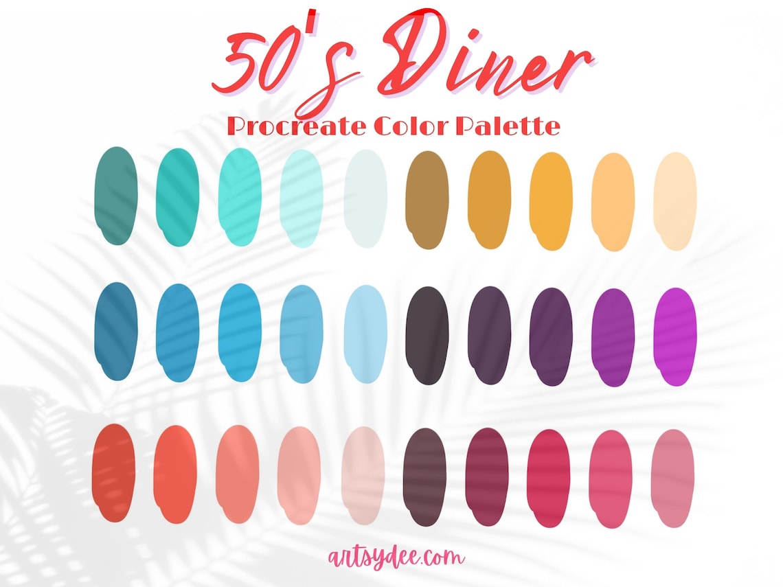 Procreate Retro Color Palette, Procreate Palette, Procreate Swatches ...