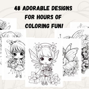 Chibi Fairies Coloring, Cute Chibi Coloring Pages for Girls, Cute Girl ...