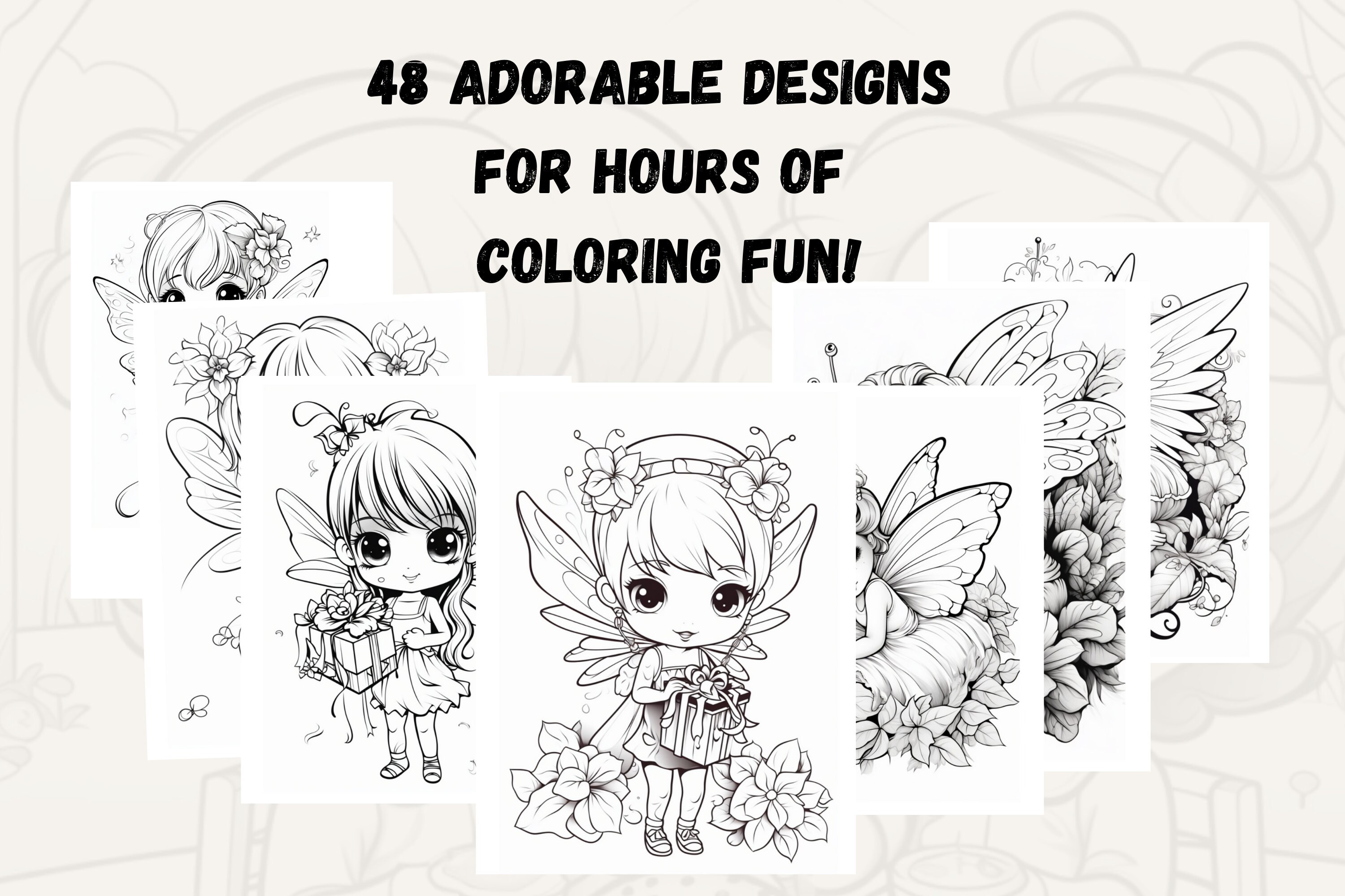 Chibi Fairies Coloring, Cute Chibi Coloring Pages for Girls, Cute Girl ...