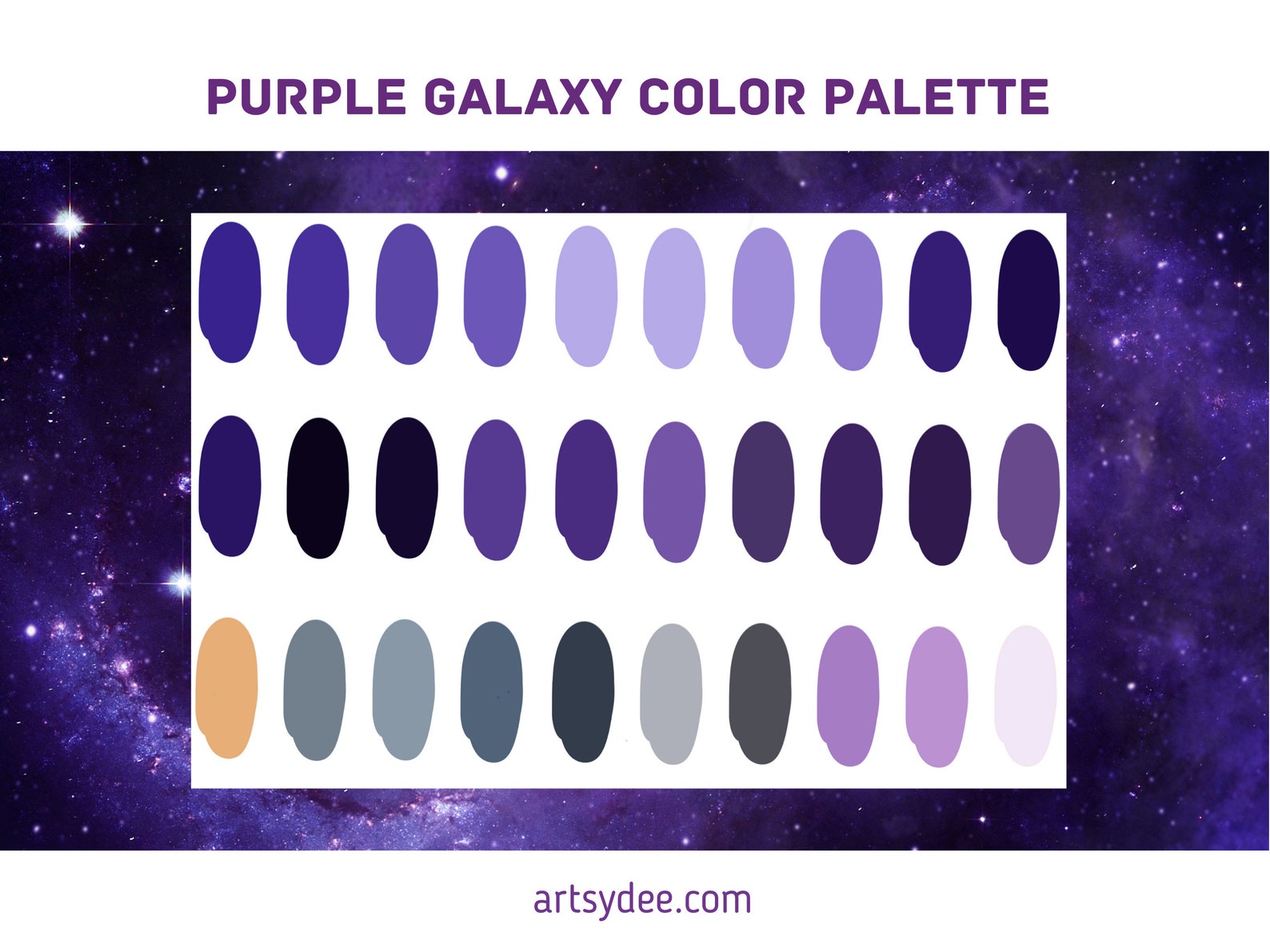 Galaxy Color Palette, Procreate Palette, Color Palette, Procreate ...
