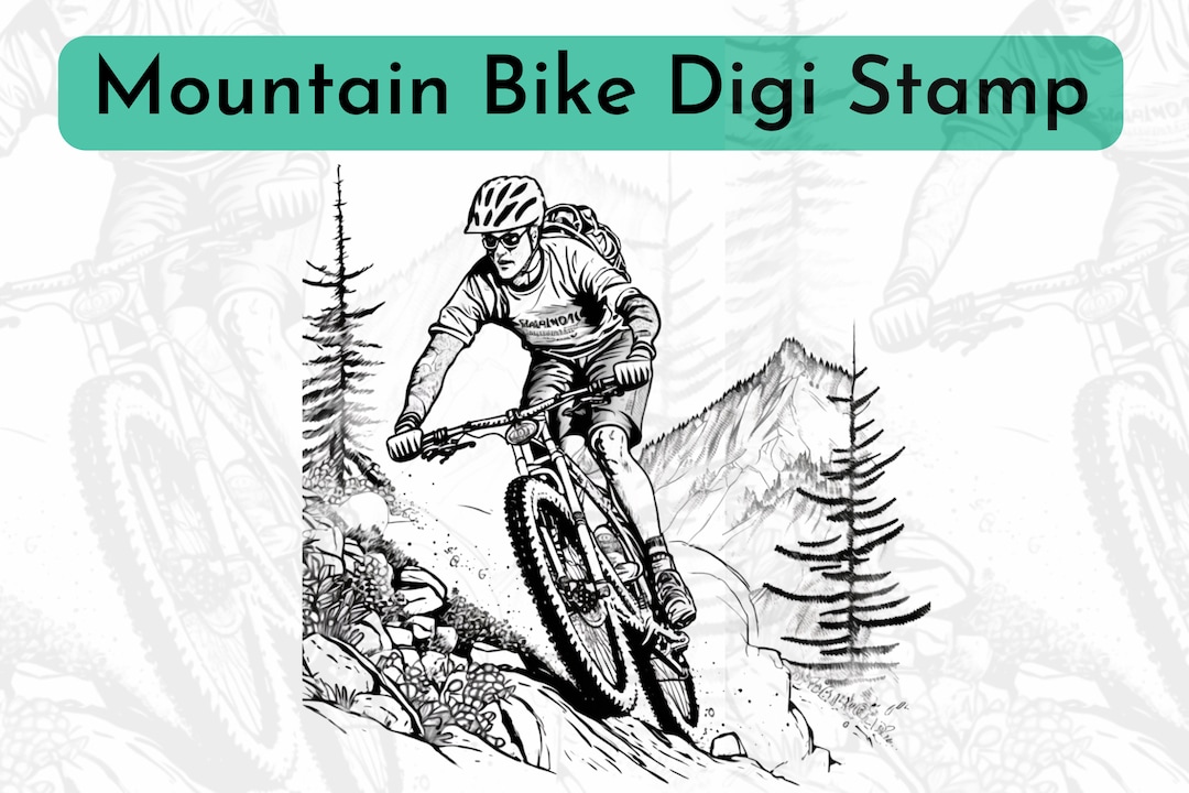 Digi Stamp Bike, Mountain Bike PNG, Digi Stamps Backgrounds, Fathers ...