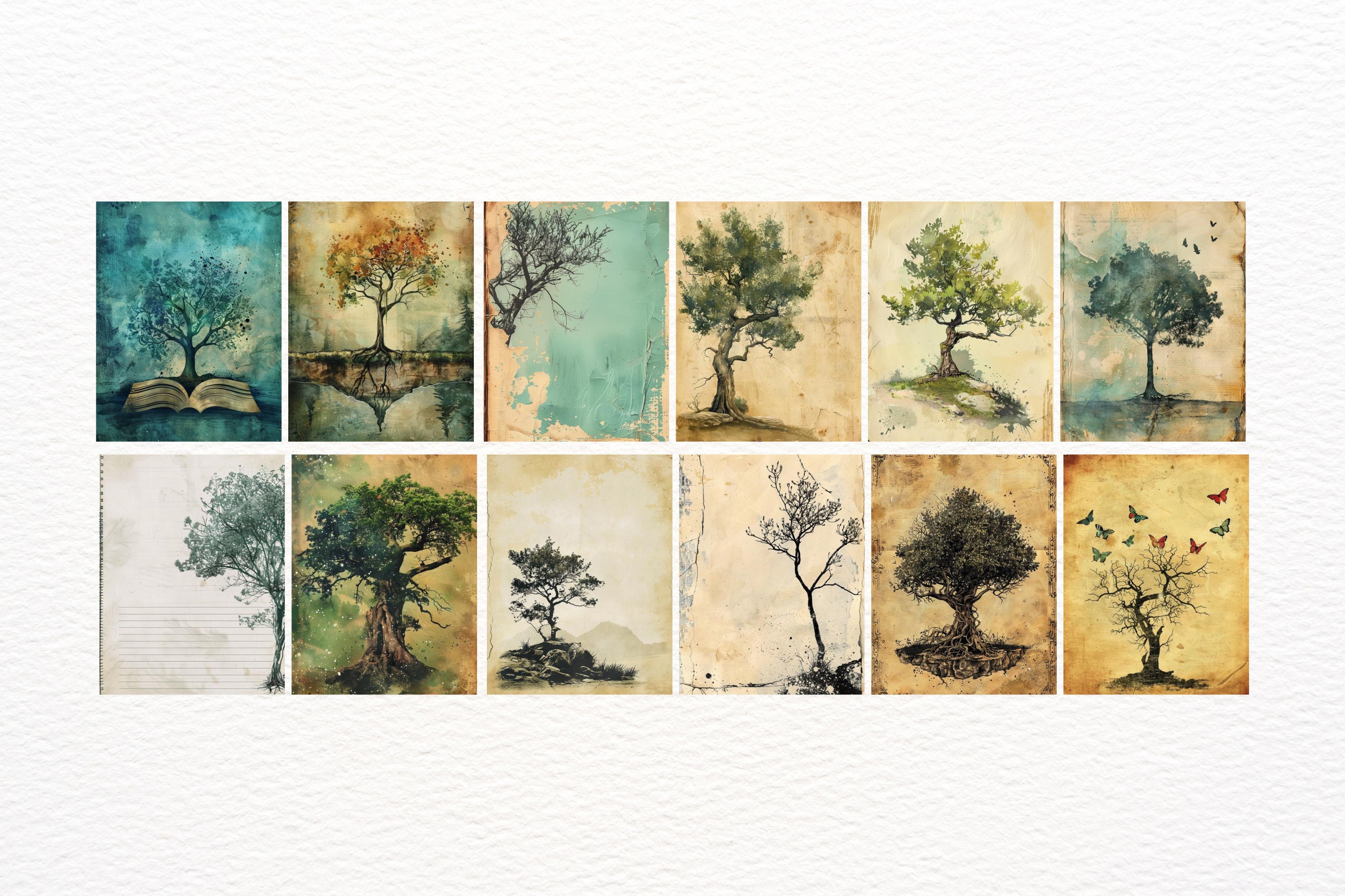 Magical Tree Junk Journal, Junk Journal Kit, Vintage Journal, Fairy ...