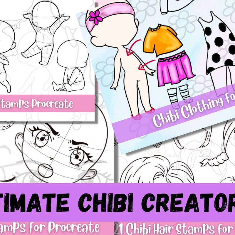 Procreate Chibi Stamps - Etsy