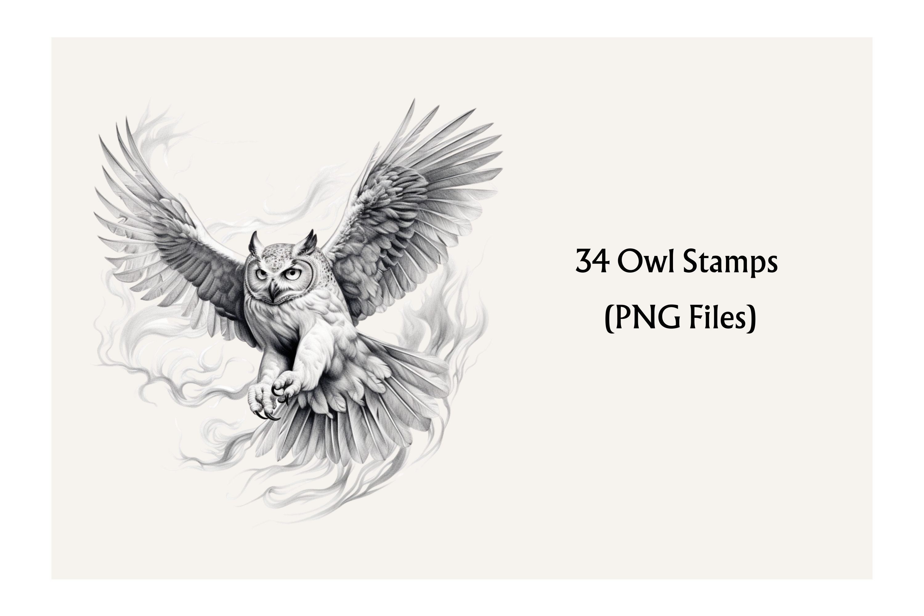 34 Owl Stamps, Owl Clipart, Owl Line Art, Whimsical Owl, Owl Stamp ...