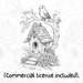 Cute Bird Digi Stamp, Procreate Stamp, Digi Stamp, Digital Stamp, Bird ...