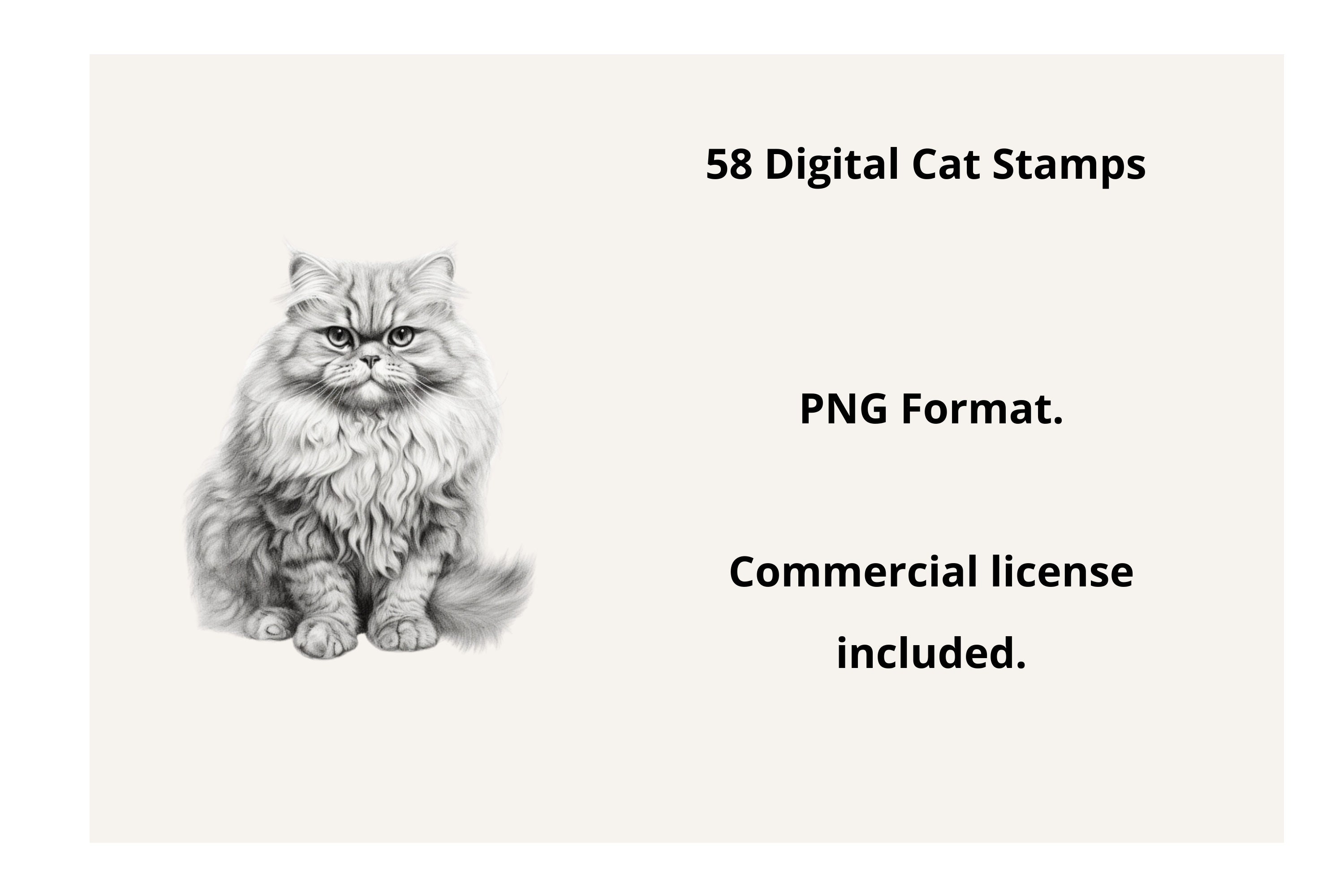 Cat Digital Stamp, Digital Cat Stamps, PNG, Digital Stamp, Digi Stamp ...