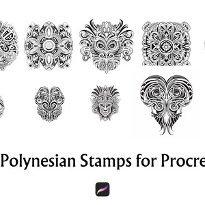Polynesian Procreate Stamps, Procreate Stamps, Procreate Tattoo ...