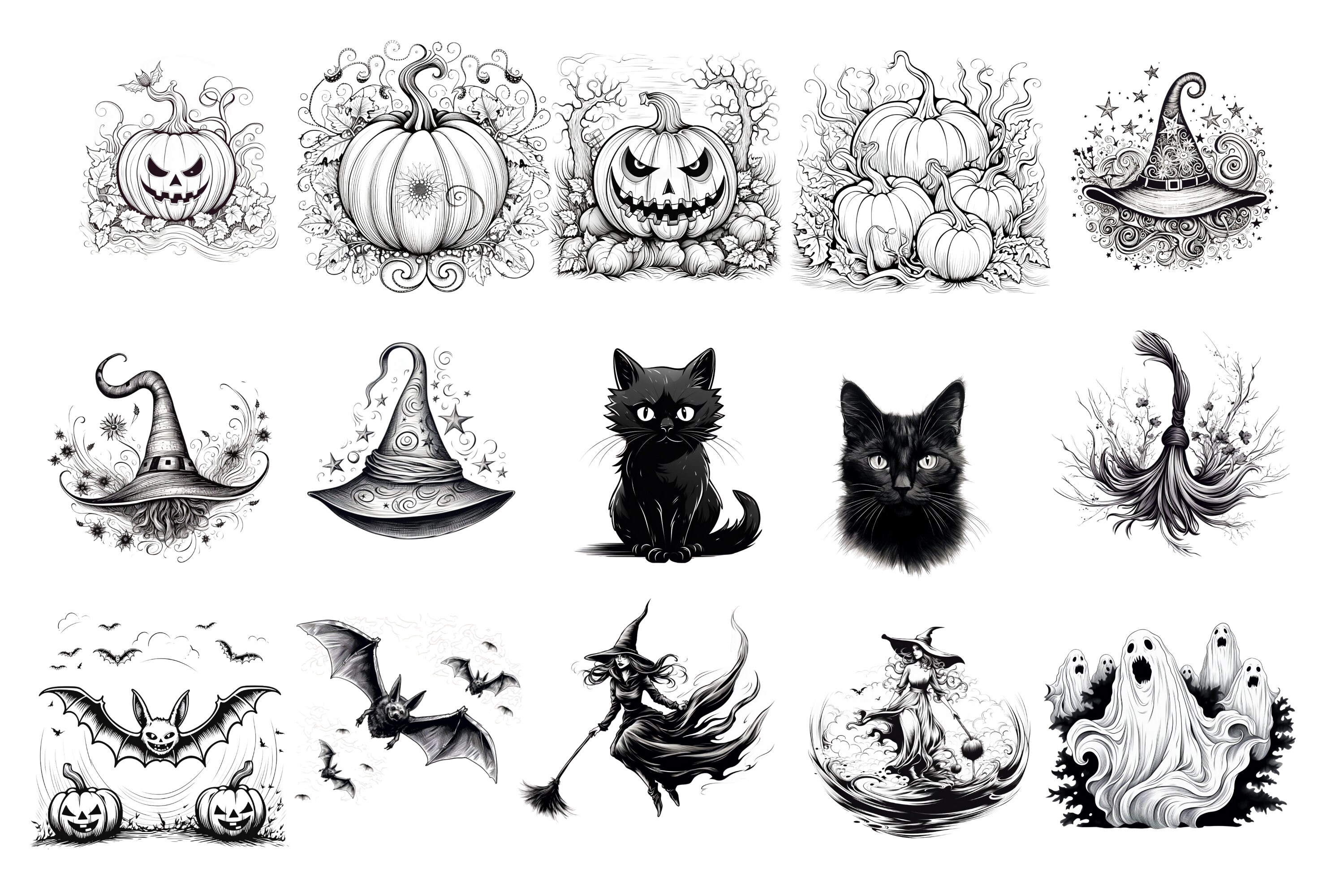 41 Halloween Stamps for Procreate, Procreate Stamps, Procreate Brushes ...