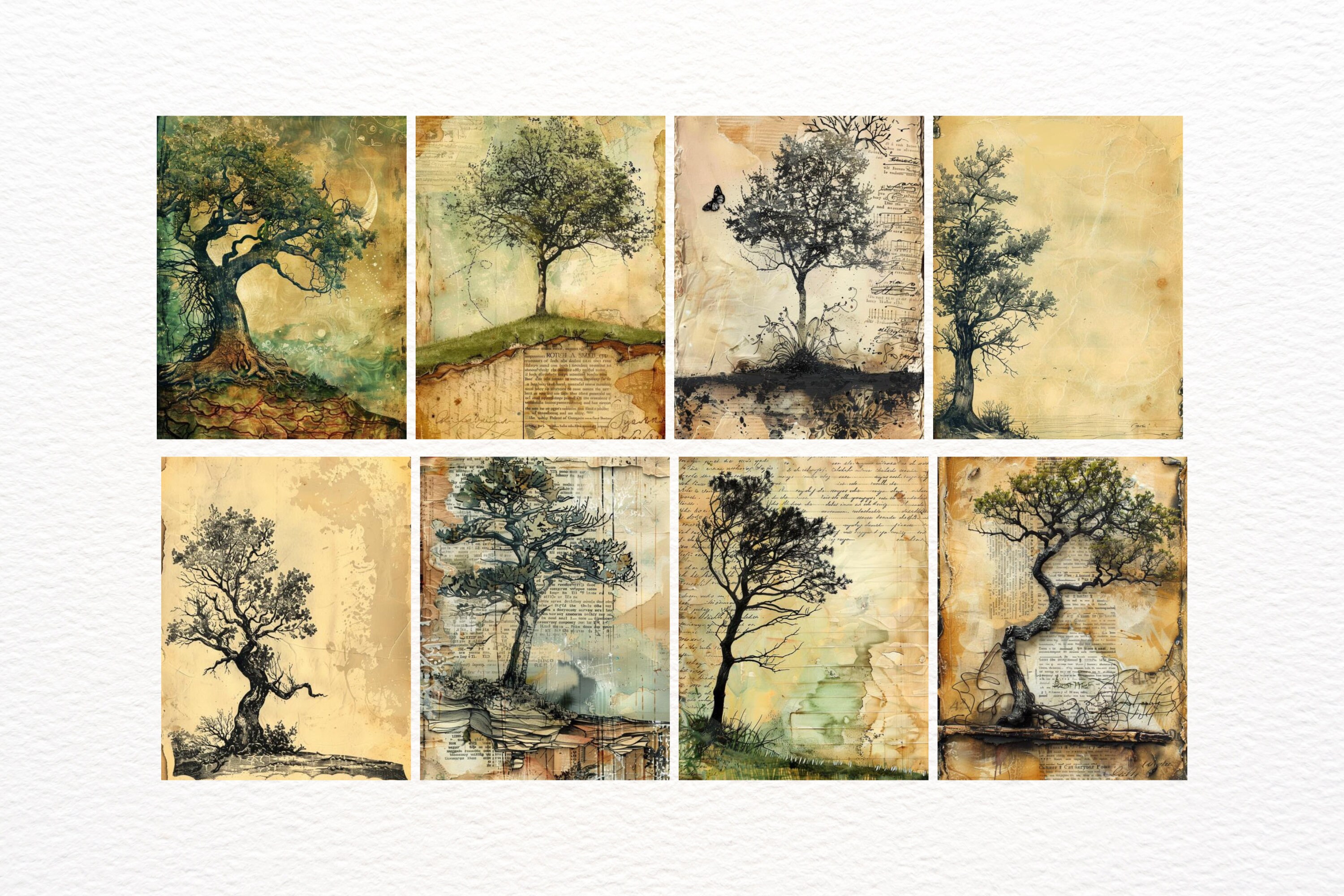 Magical Tree Junk Journal, Junk Journal Kit, Vintage Journal, Fairy ...