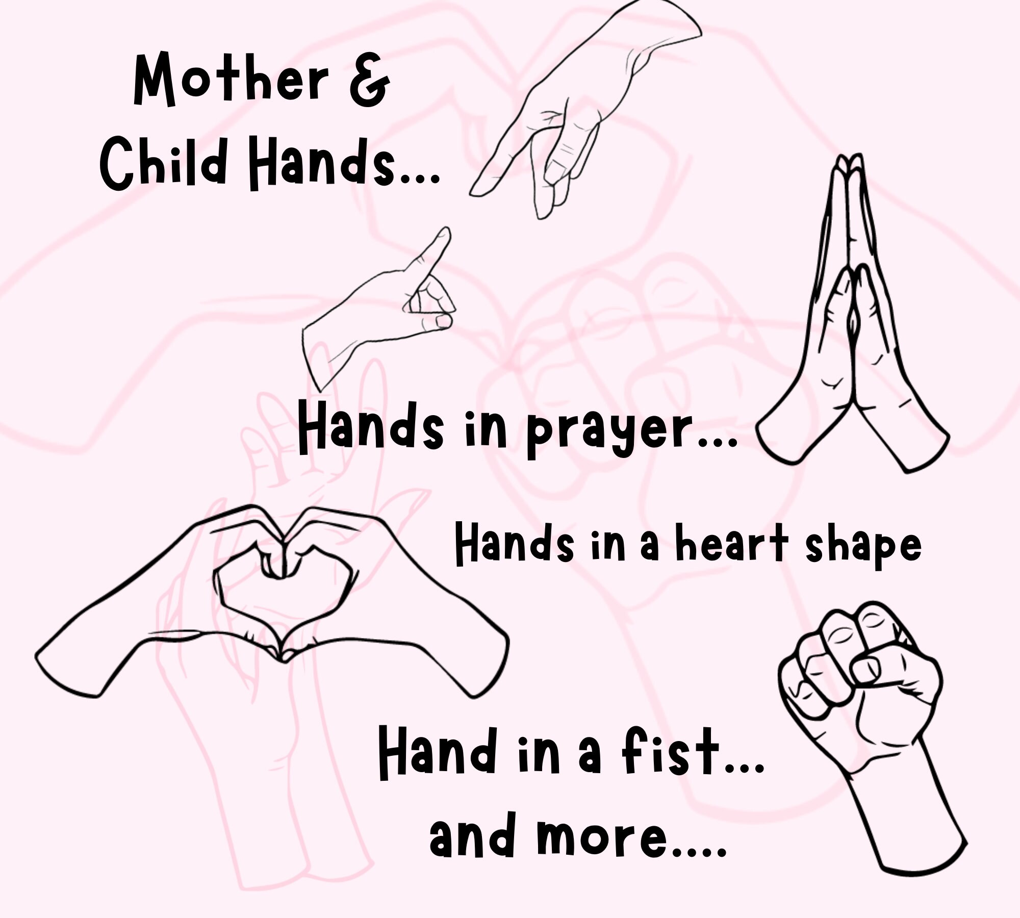 Procreate Hands Stamps, Procreate Stamps, Procreate Brushes, Procreate ...