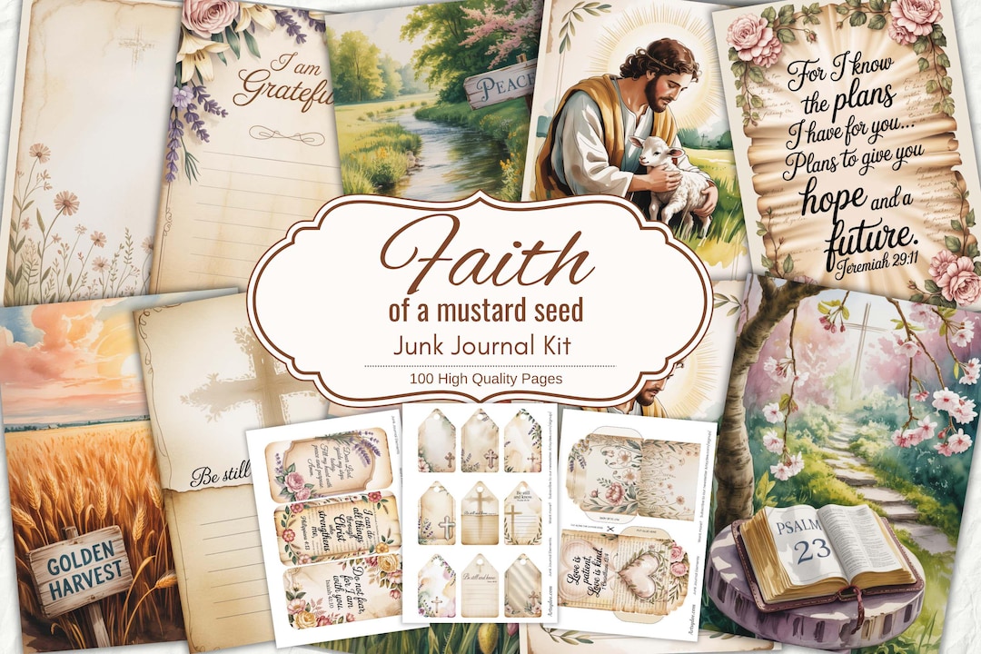 Faith Junk Journal, Christian Junk Journal Kit, Prayer Junk Journal ...