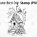 Cute Bird Digi Stamp, Procreate Stamp, Digi Stamp, Digital Stamp, Bird ...