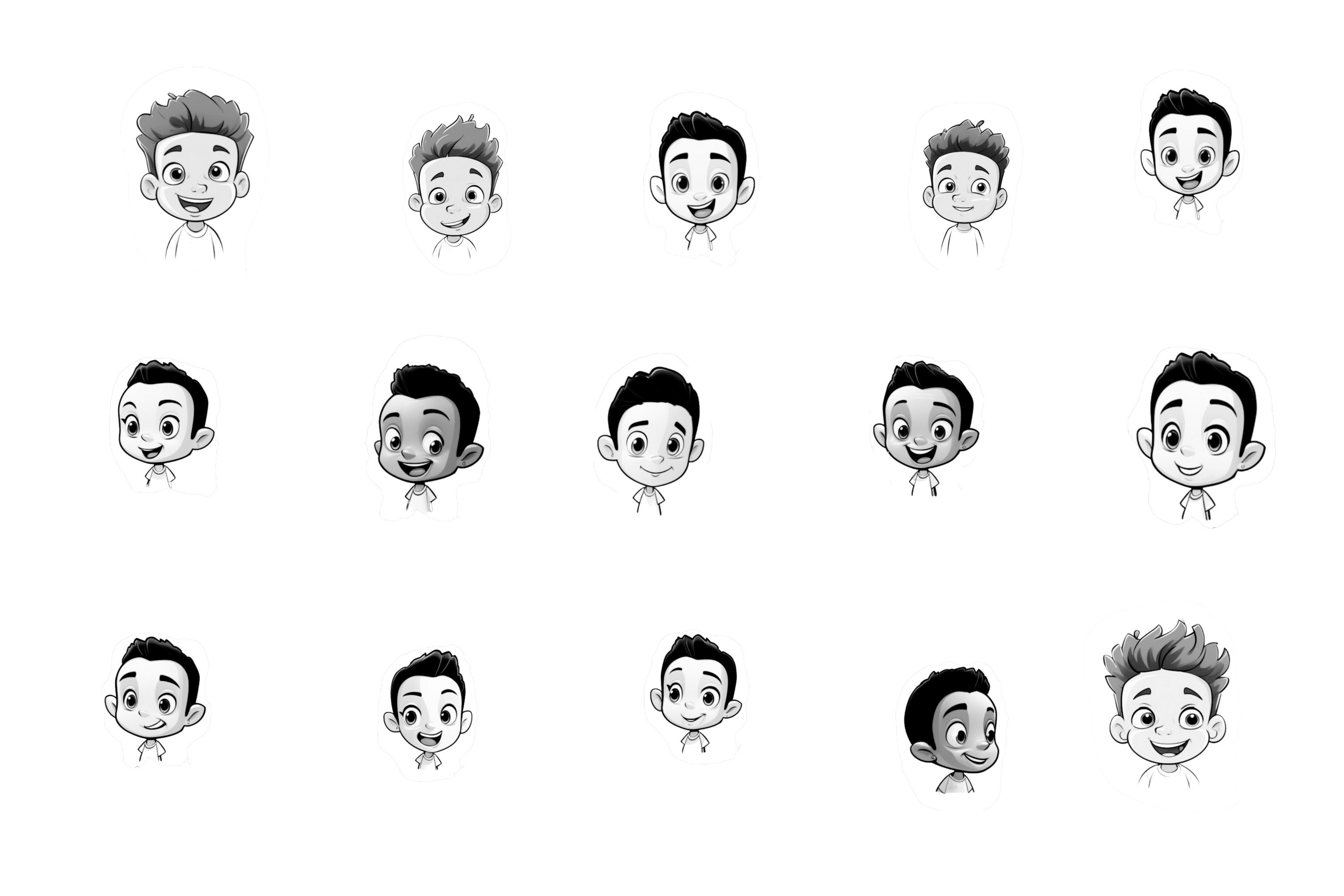 Chibi Head Procreate, Chibi Hair, Chibi Procreate, Chibi Stamps ...