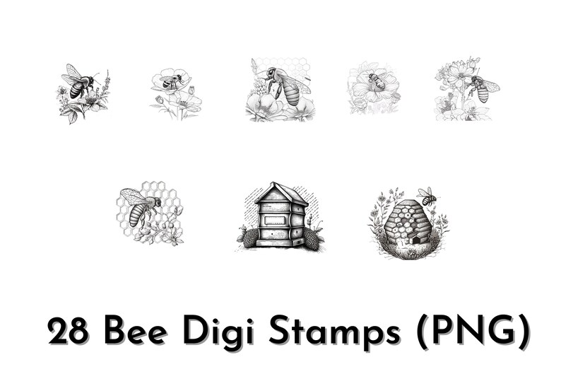 Bee Vintage Ephemera, Digital Stamps, Bee Junk Journal, Bee Digital ...