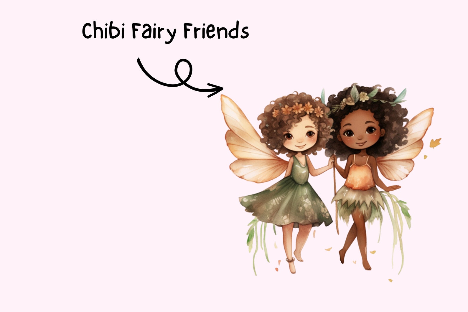 35 Chibi Fairy Clipart, Cute Chibi Fairy, Digital PNG, Cute Chibi ...