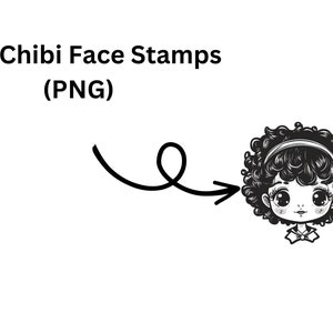 29 Chibi Faces PNG Bundle, Chibi Head, Chibi PNG, Chibi Procreate ...